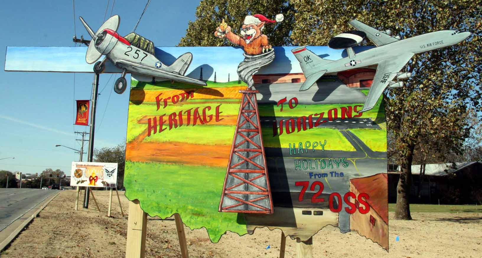 Signs of the season: Holiday cards line Tinker street > Tinker Air ...