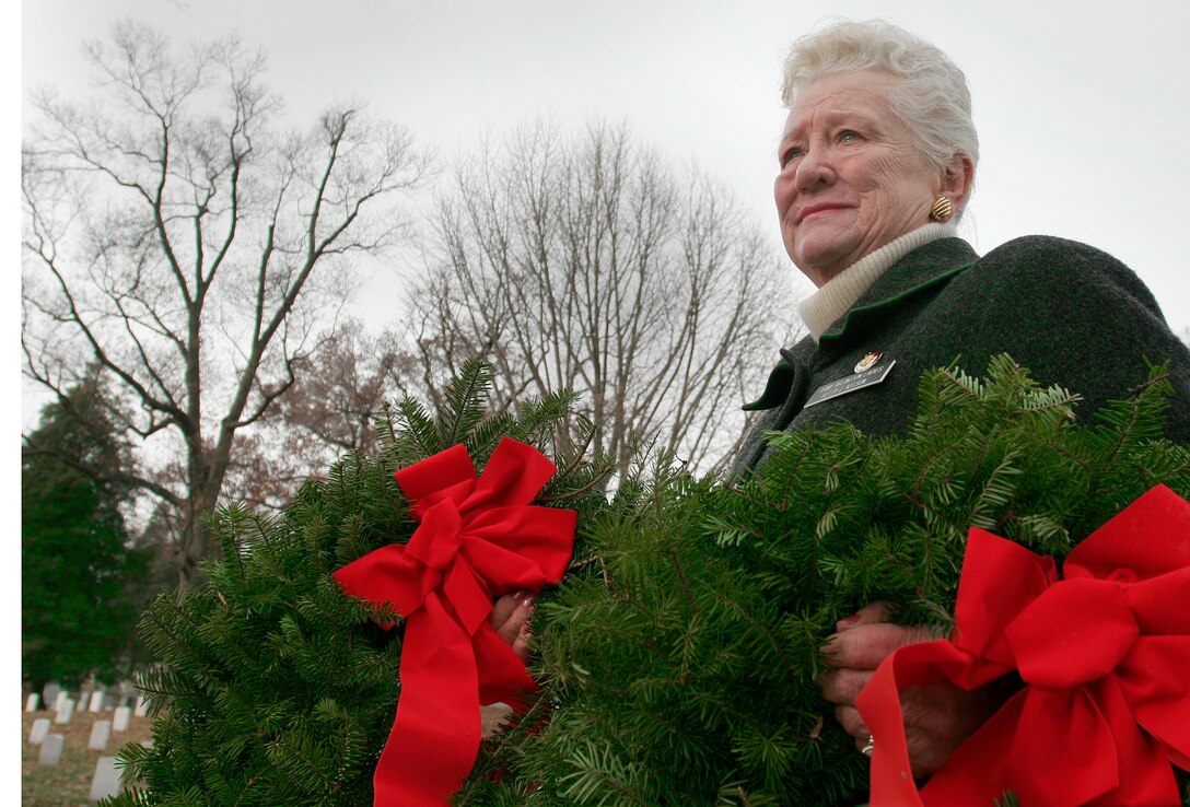 Betty J. Kelson of Army Arlinton Ladies fights back tears as she ...