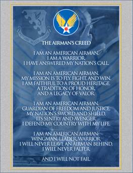 31FW Airman's Creed Poster #1