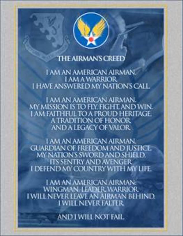 31FW Airman's Creed Poster #1