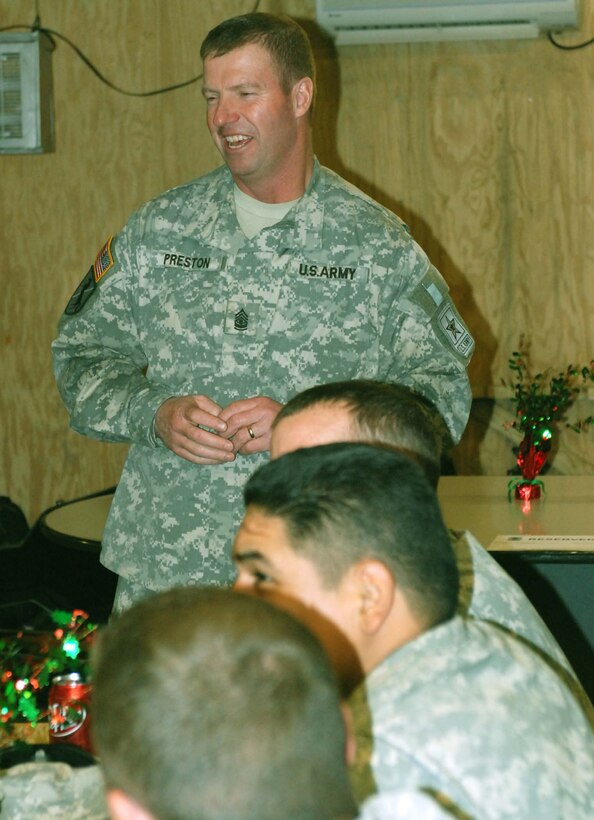 Sgt. Major of the Army Kenneth O. Preston introduces celebrities to ...