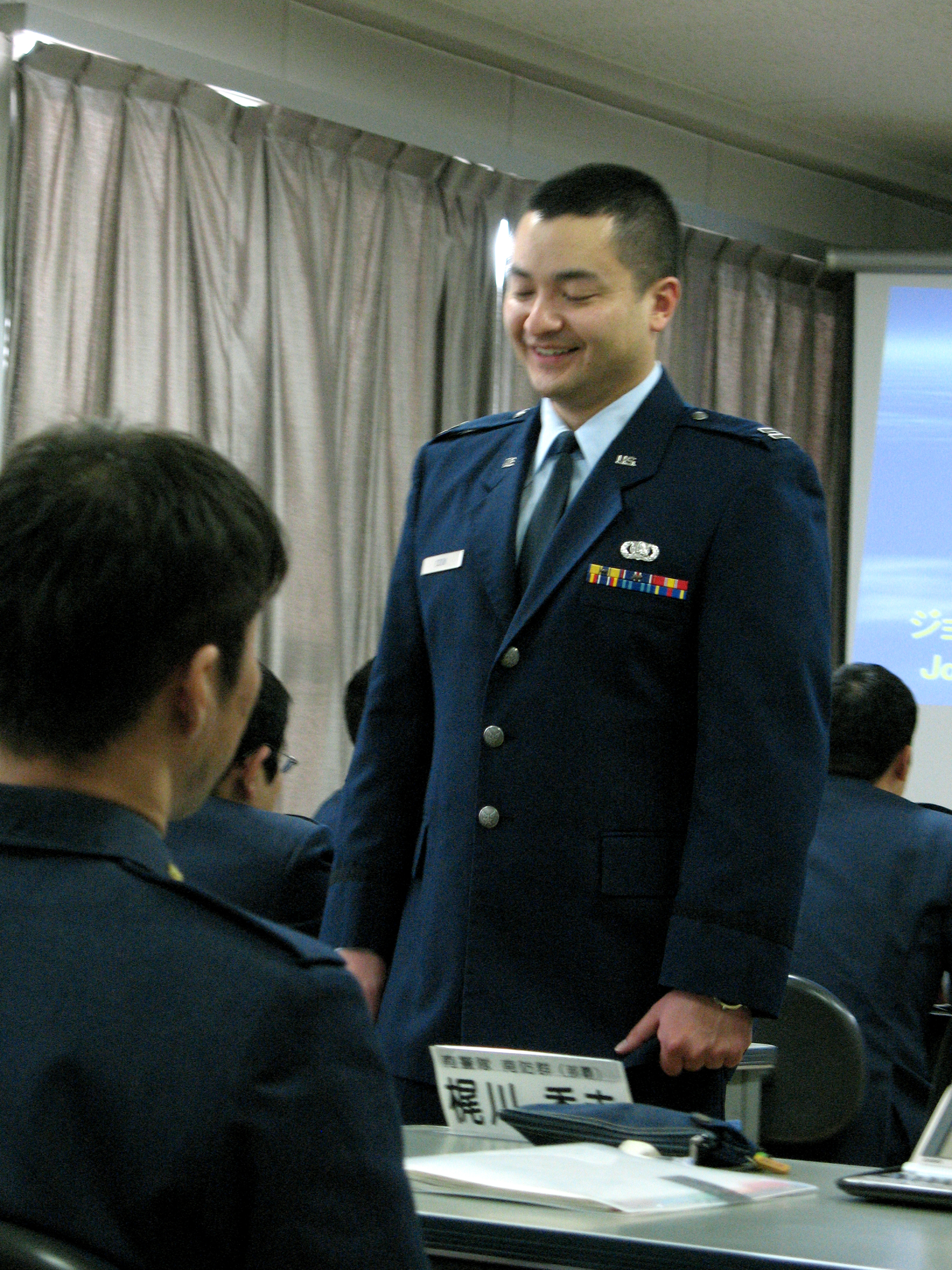 Captain shares language with Japanese airmen > Air Force > Article Display