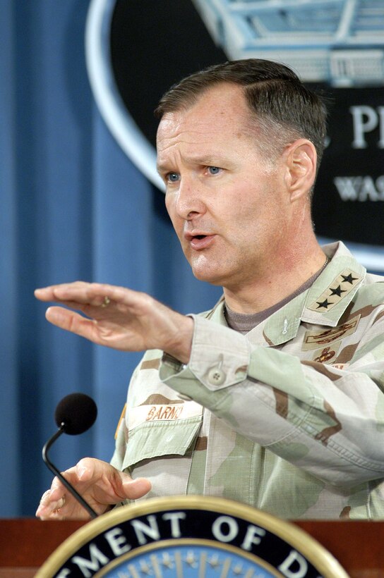 Army Lt. Gen. David W. Barno, who heads Combined Forces Command ...
