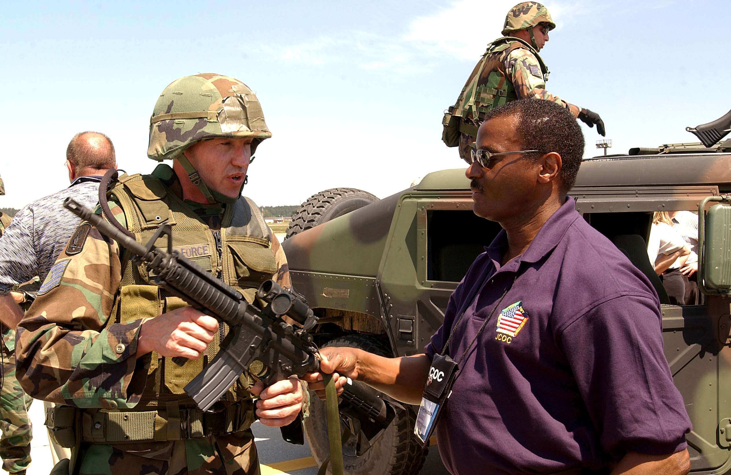 Tech. Sgt. Chet Kelly from the 786th Security Forces Squadron discusses ...