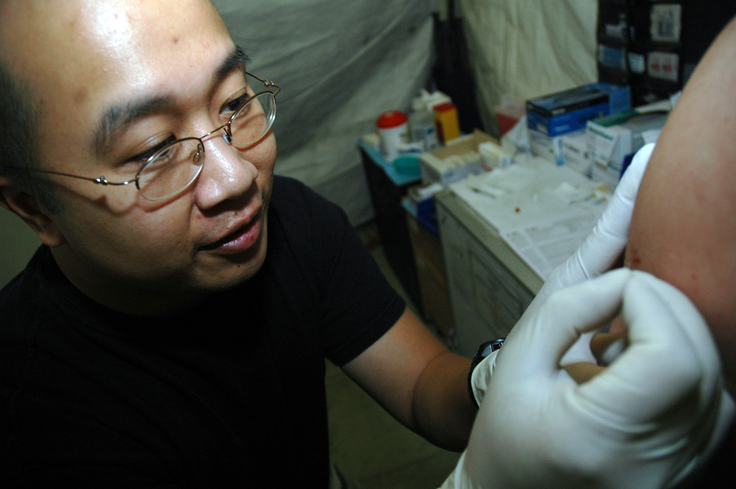 Taking the smallpox inoculation > Laughlin Air Force Base > Display