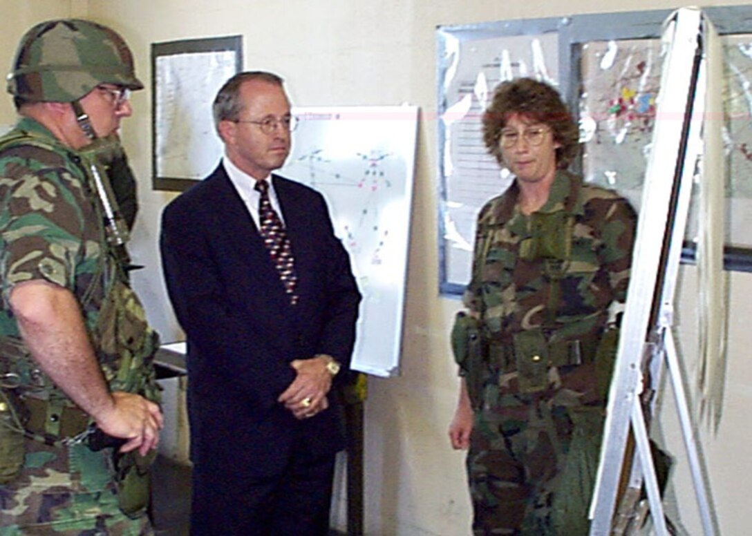 Maj. Laura Sievert, operations officer for 280th Signal Battalion of ...