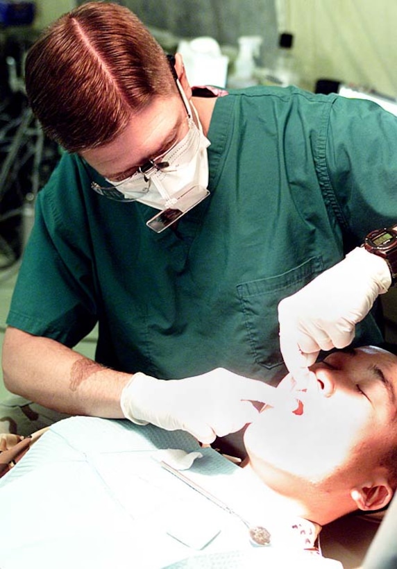 Col. (Dr.) James Hove, general dentist of the 452nd Coalition Support ...