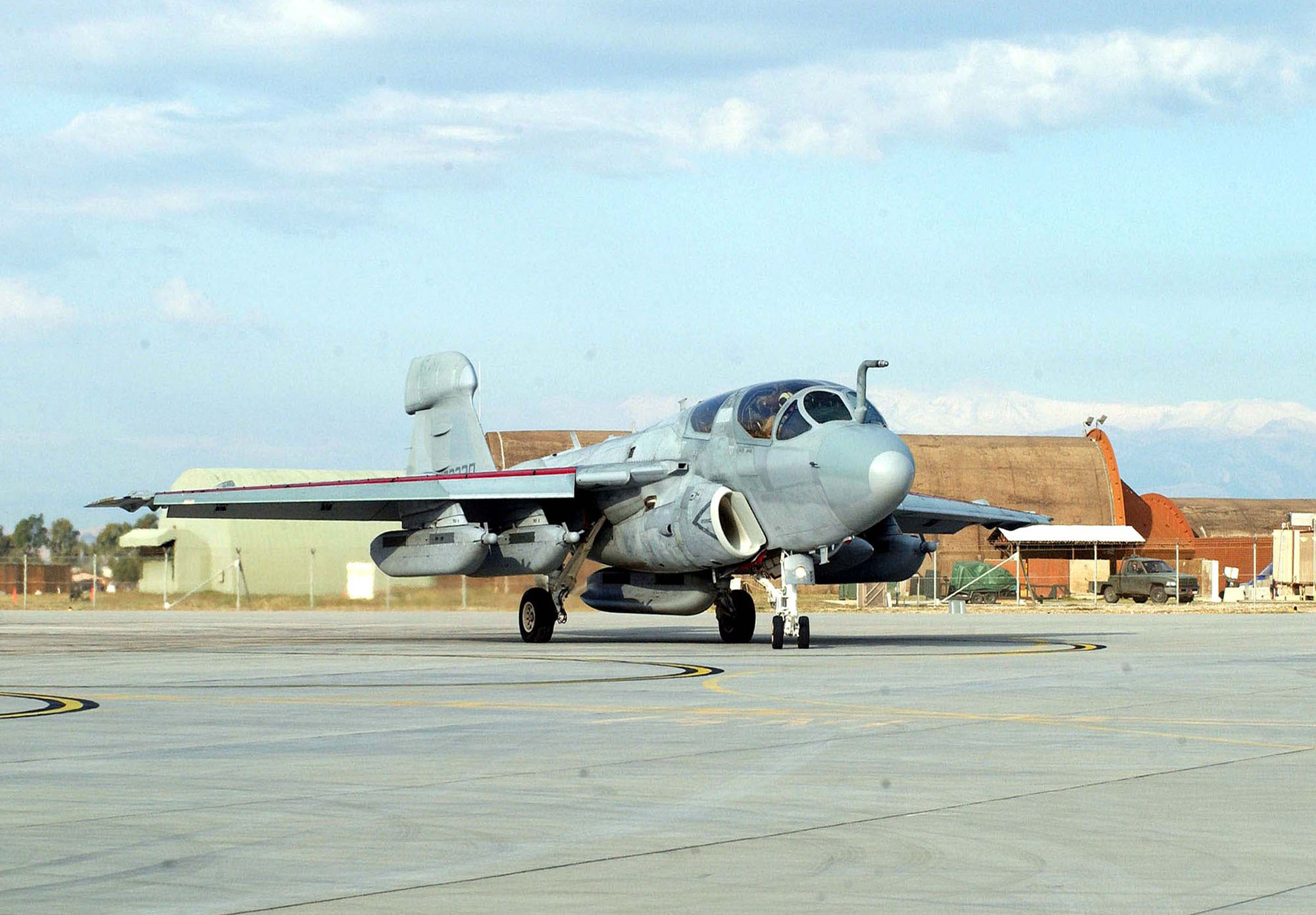 Returning to Incirlik Air Base, Turkey, an EA-6B Prowler aircraft from ...