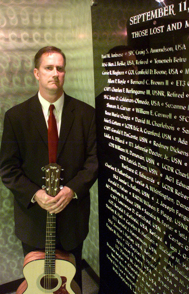 David Minyard, of Eagle's Watch Foundation, often plays his guitar at ...