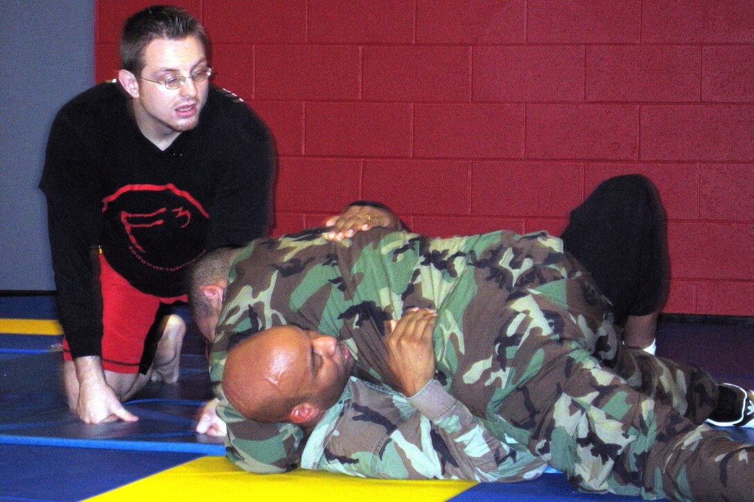 Jason Keaton, a civilian instructor with the Modern Army Combatives ...