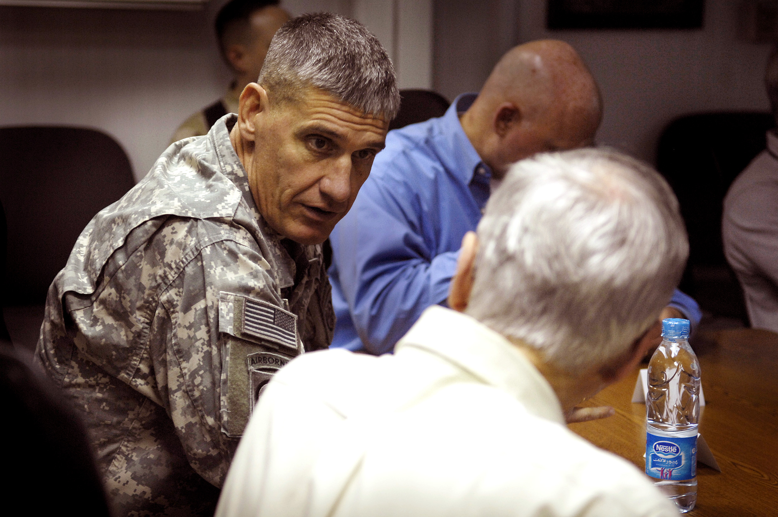 U.S. Army Maj. Gen. Dave Rodriguez gives an operational update briefing ...