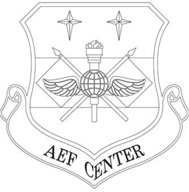 Air & Space Expeditionary Force Center Shield (Black & White)