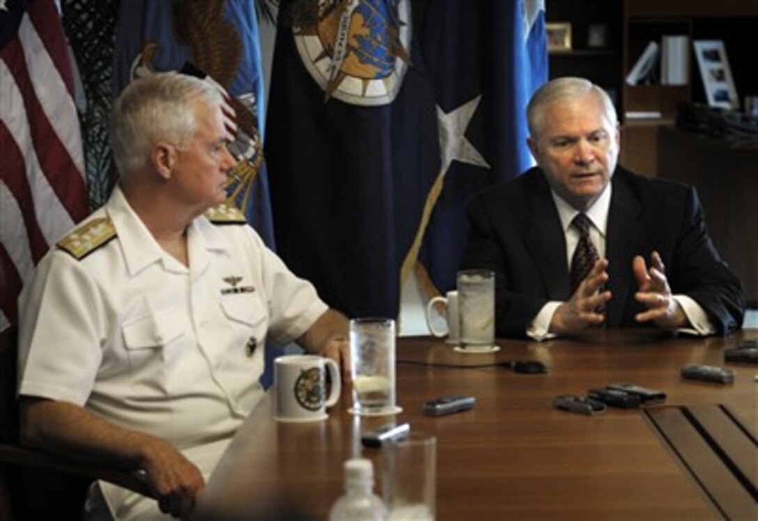 Secretary Gates and Adm. Keating conduct a press conference. | U.S ...