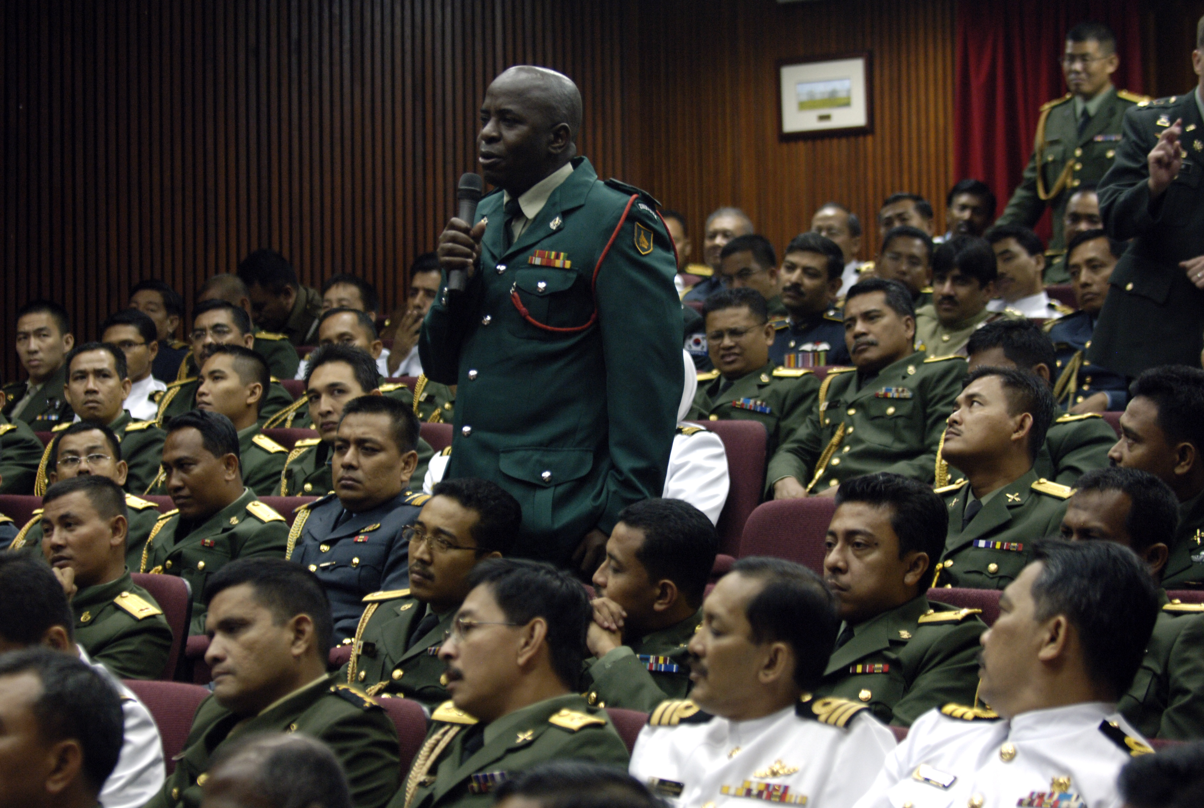 A Zambia military officer ,who is attending the Malaysia Armed Forces ...
