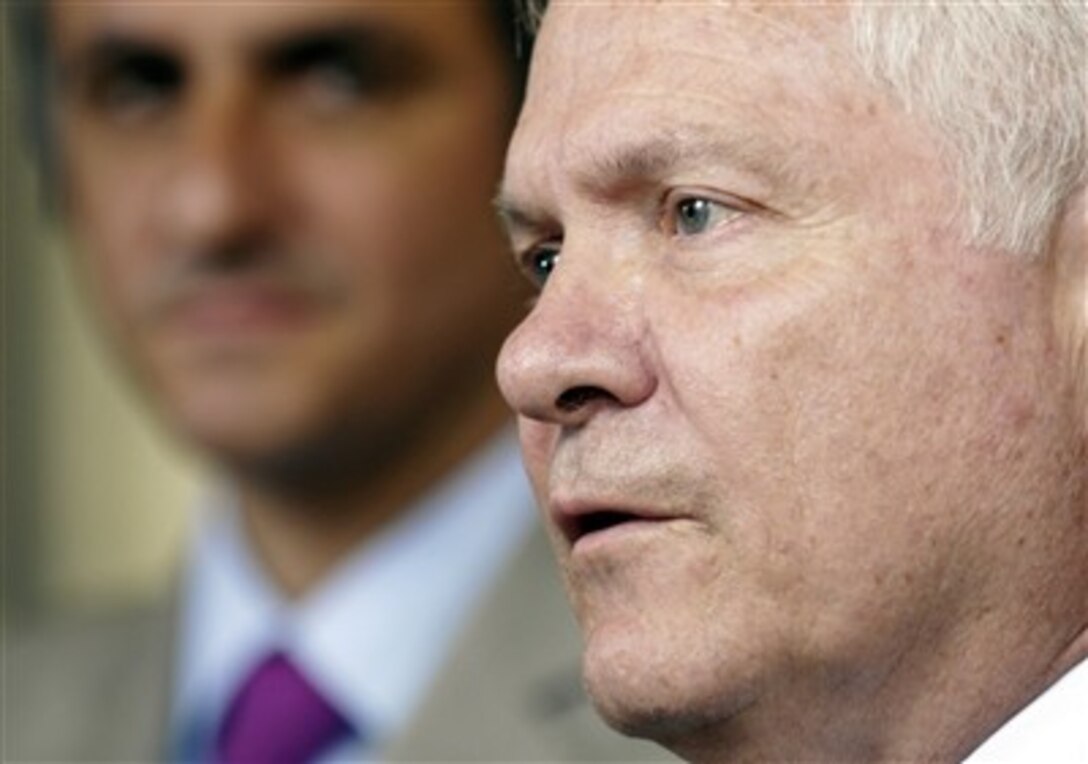 Secretary Gates conducts a press conference. | U.S. Department of War