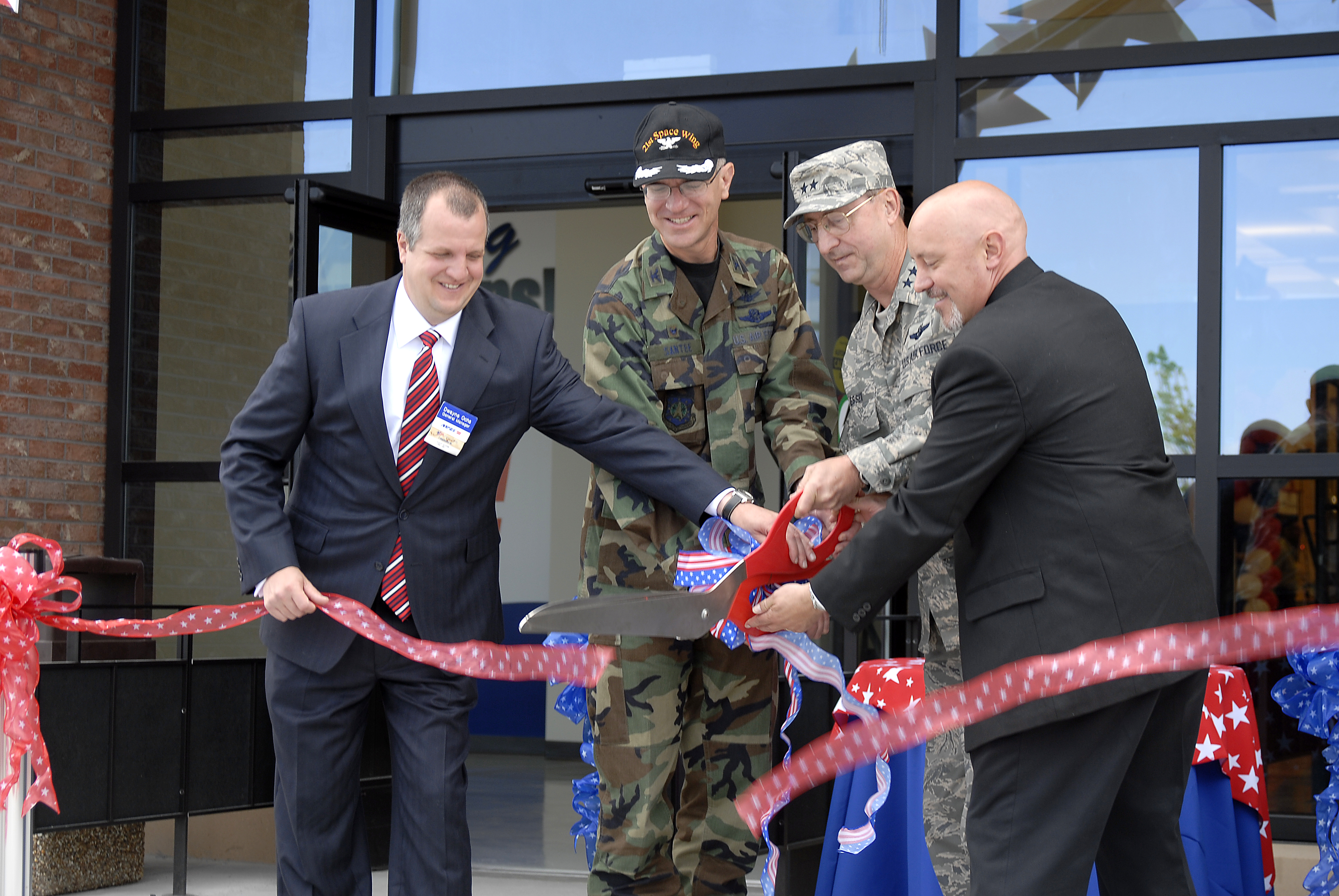 Large crowd turns out for BX opening > Peterson and Schriever Space ...