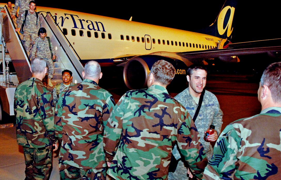 Airmen deployed with Army return home