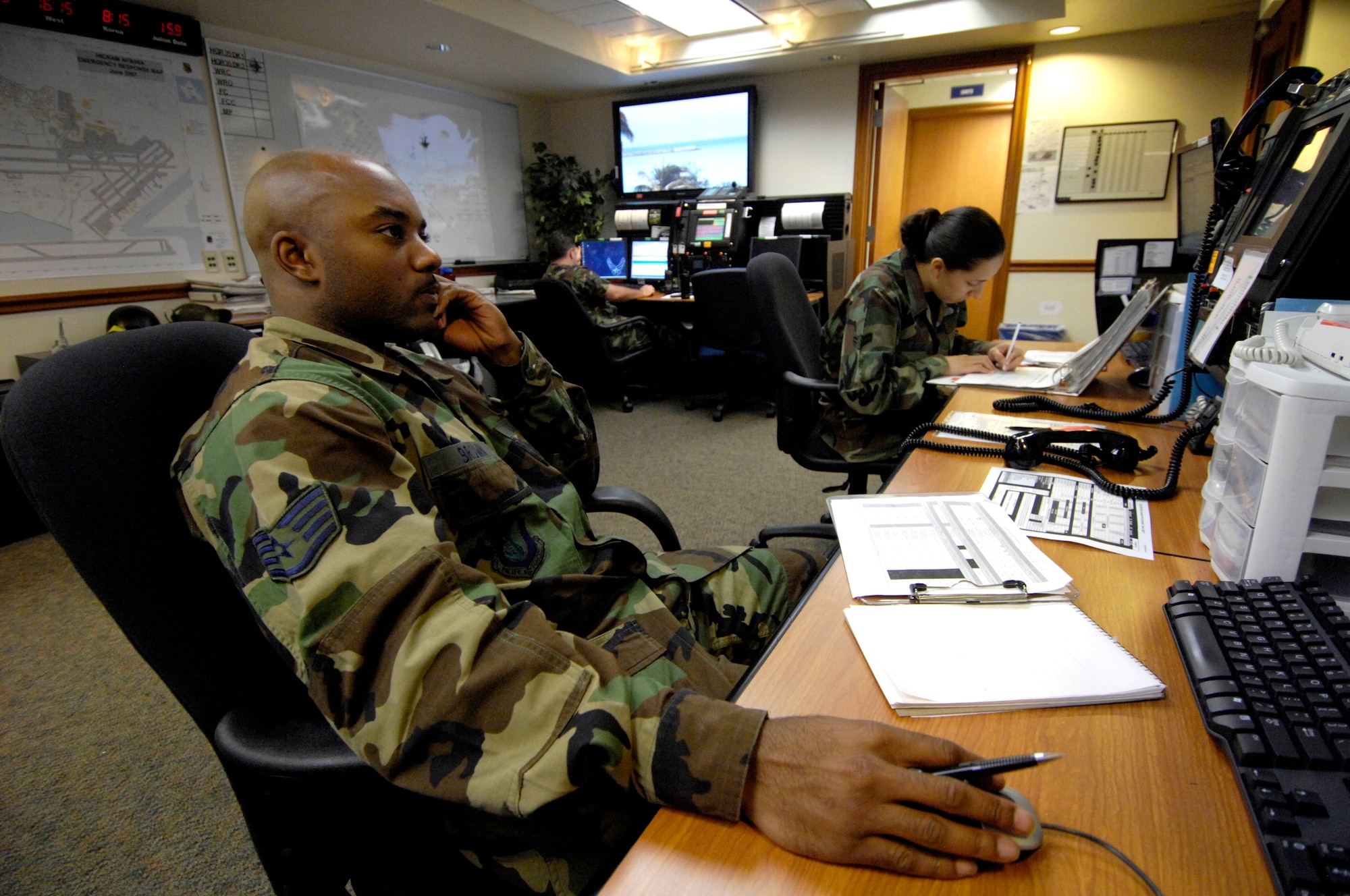 Emergency actions controllers work 'round the clock > 15th Wing ...