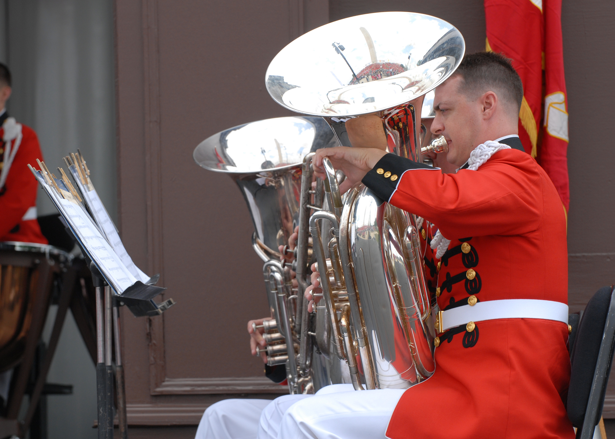 The “President’s Own” U.S. Marine Band plays patriotic songs during the ...