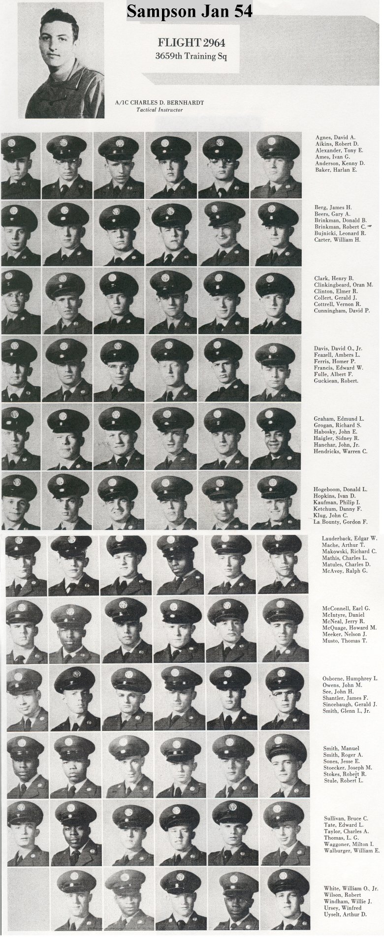 3659 Flt 2964 Jan 1954 Sampson