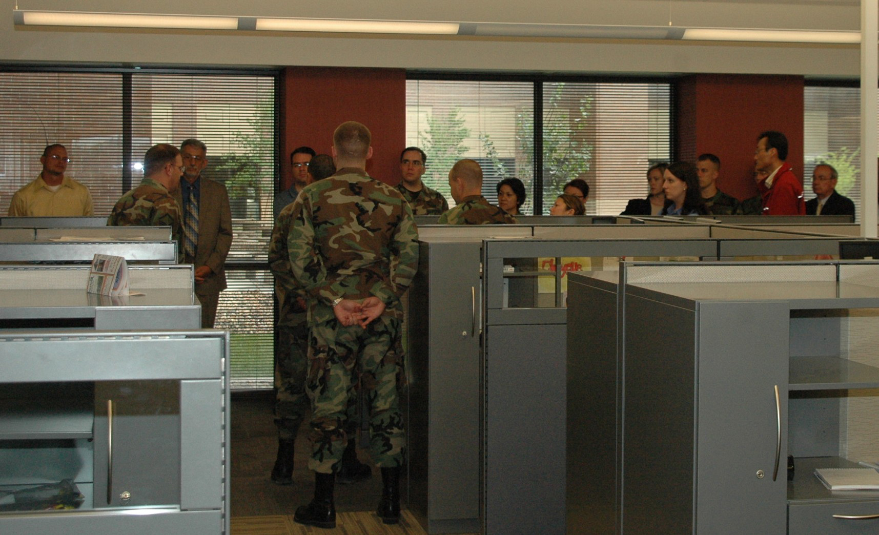 Air Force major command representatives tour financial services center