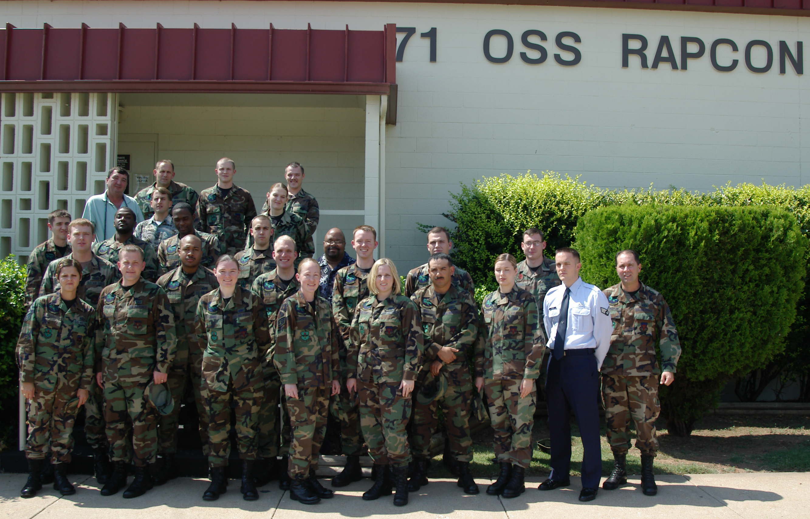Members of Airfield Operations Flight in front of RAPCON, Sept. 2006