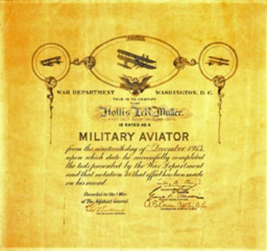 Military Aviator Certificate