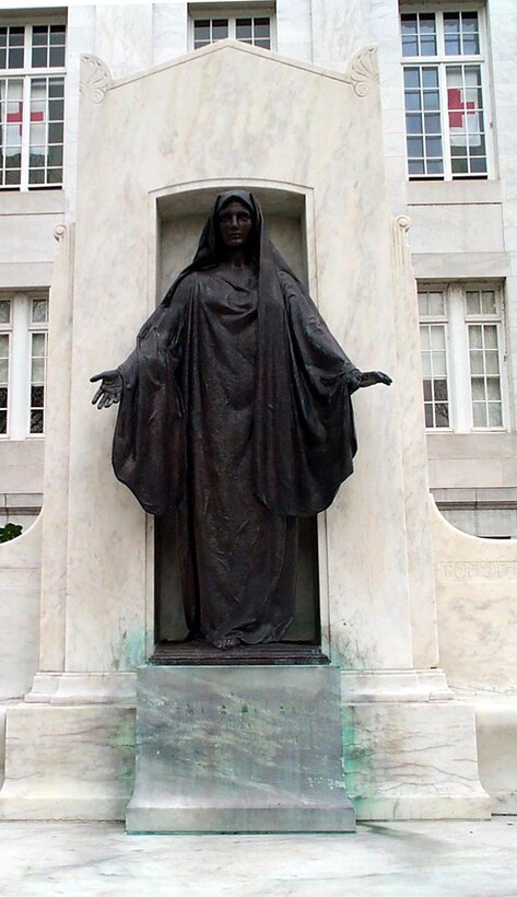 A sculpture of Jane A. Delano, founder of Red Cross nursing and health ...