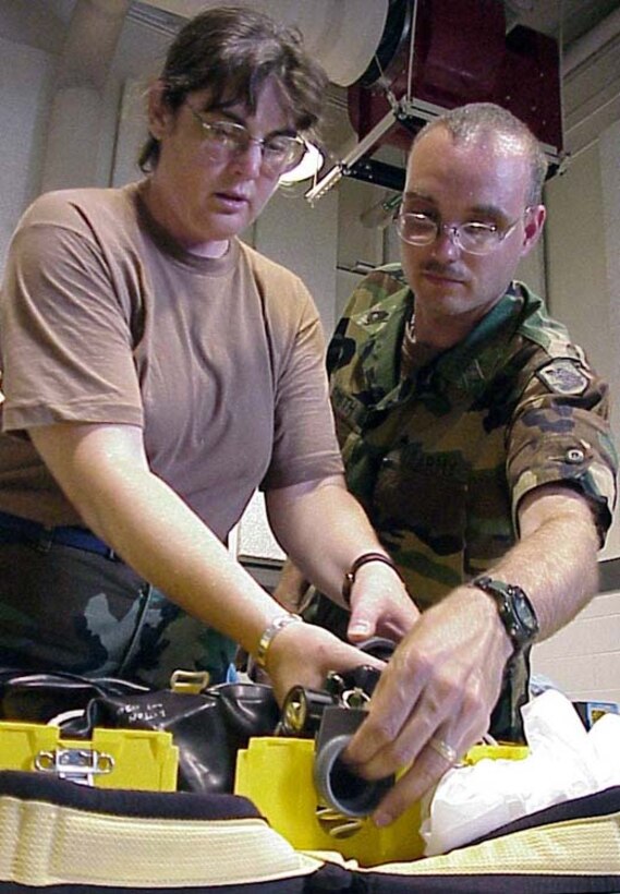 Washington Air National Guard Tech. Sgt. Jane Bonner (left) and Sgt ...