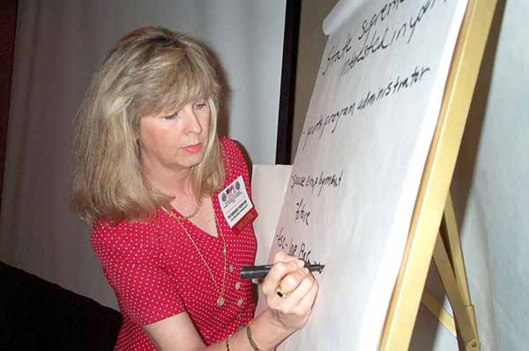 Barbara Thompson, a DoD children and youth specialist, lists factors ...