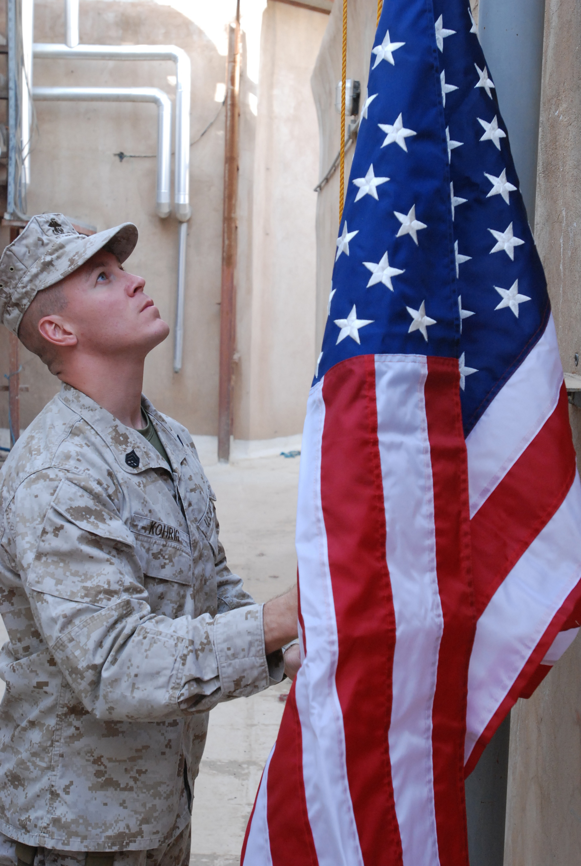 Marine Staff Sgt. Ryan Kohrig, personal security officer, Multinational ...