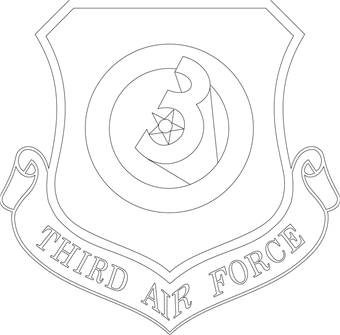 3rd Air Force Shield (Black&White)