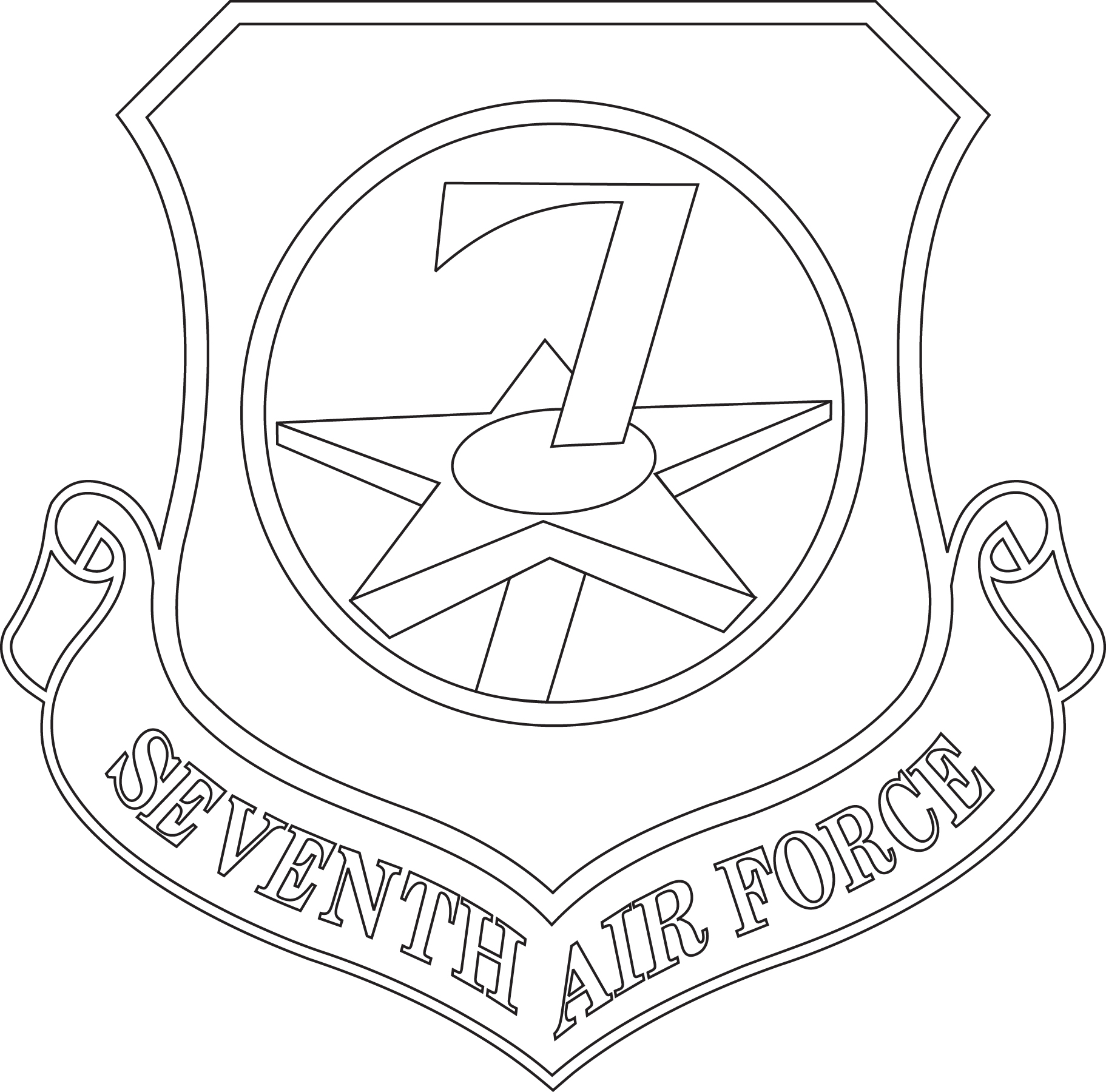 air force logo coloring page