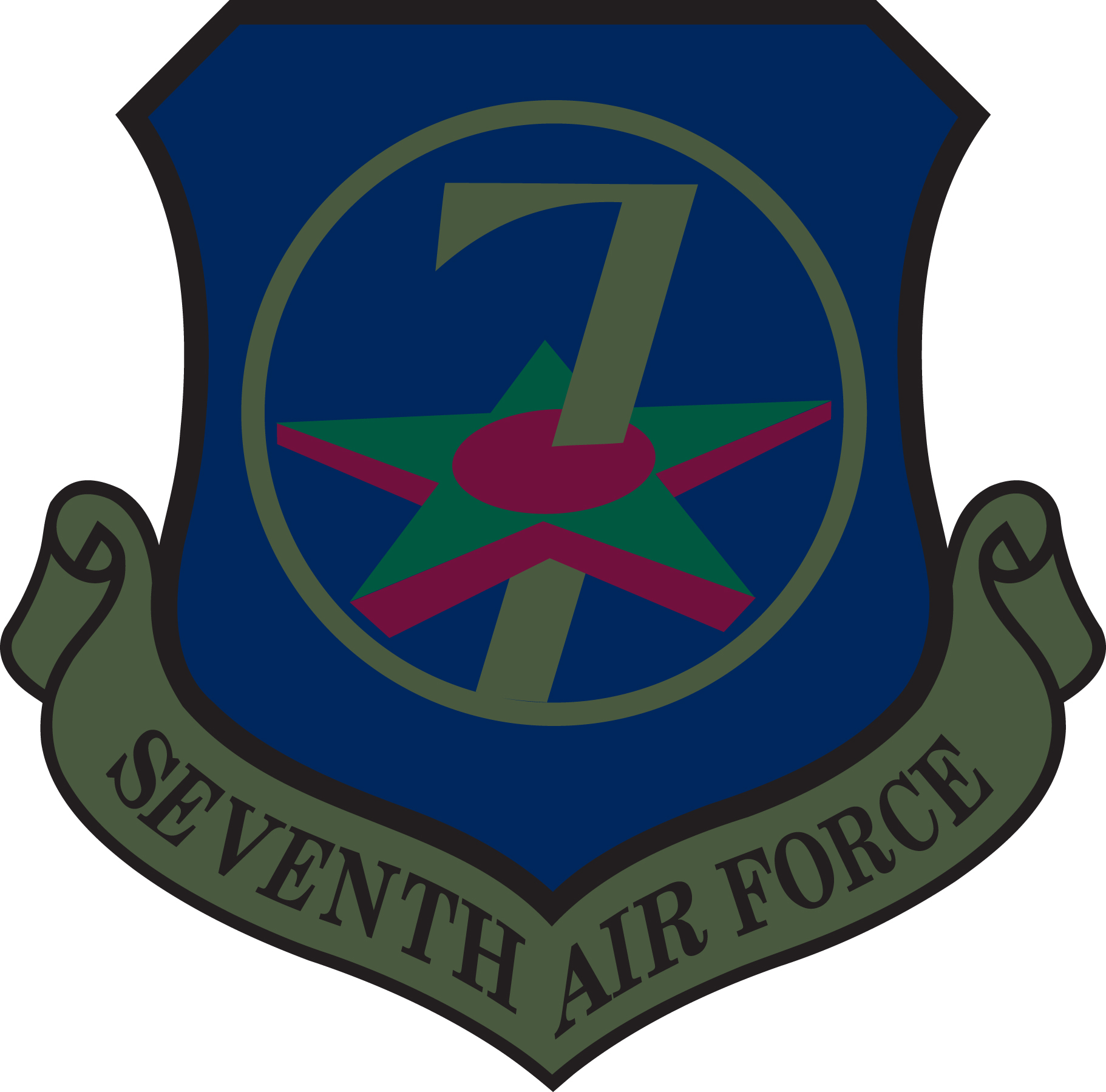 7th Air Force Shield (Camouflage)