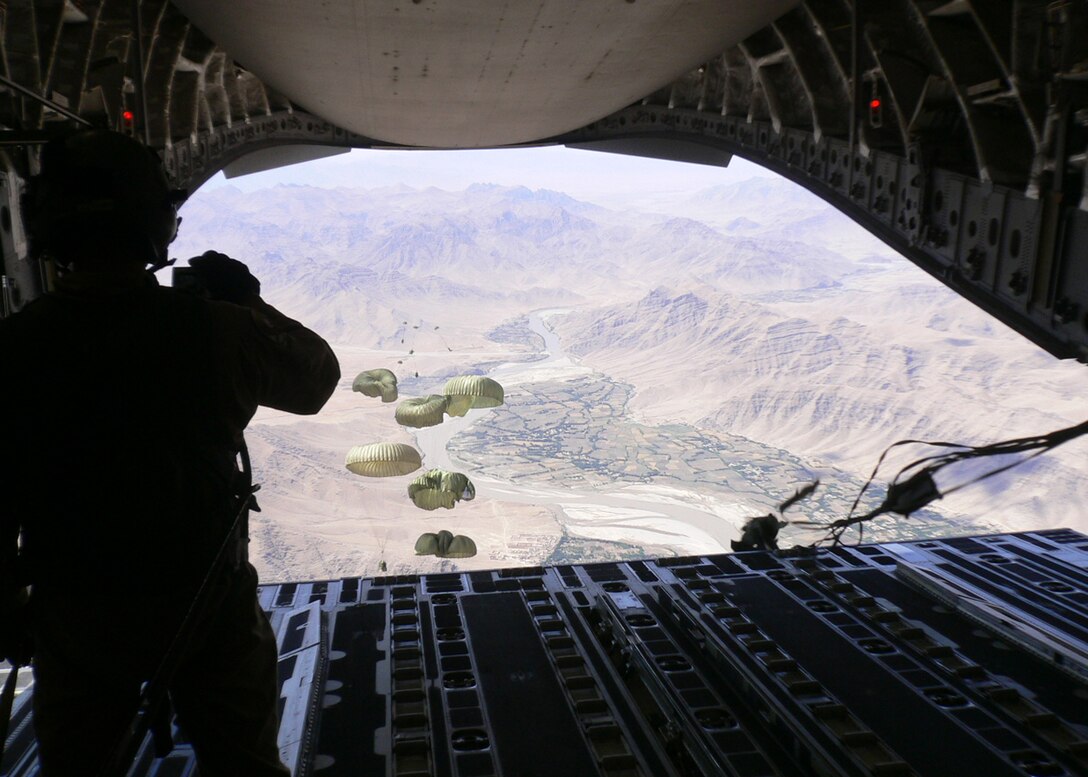 C-17 employs 'screamer' in combat airdrop