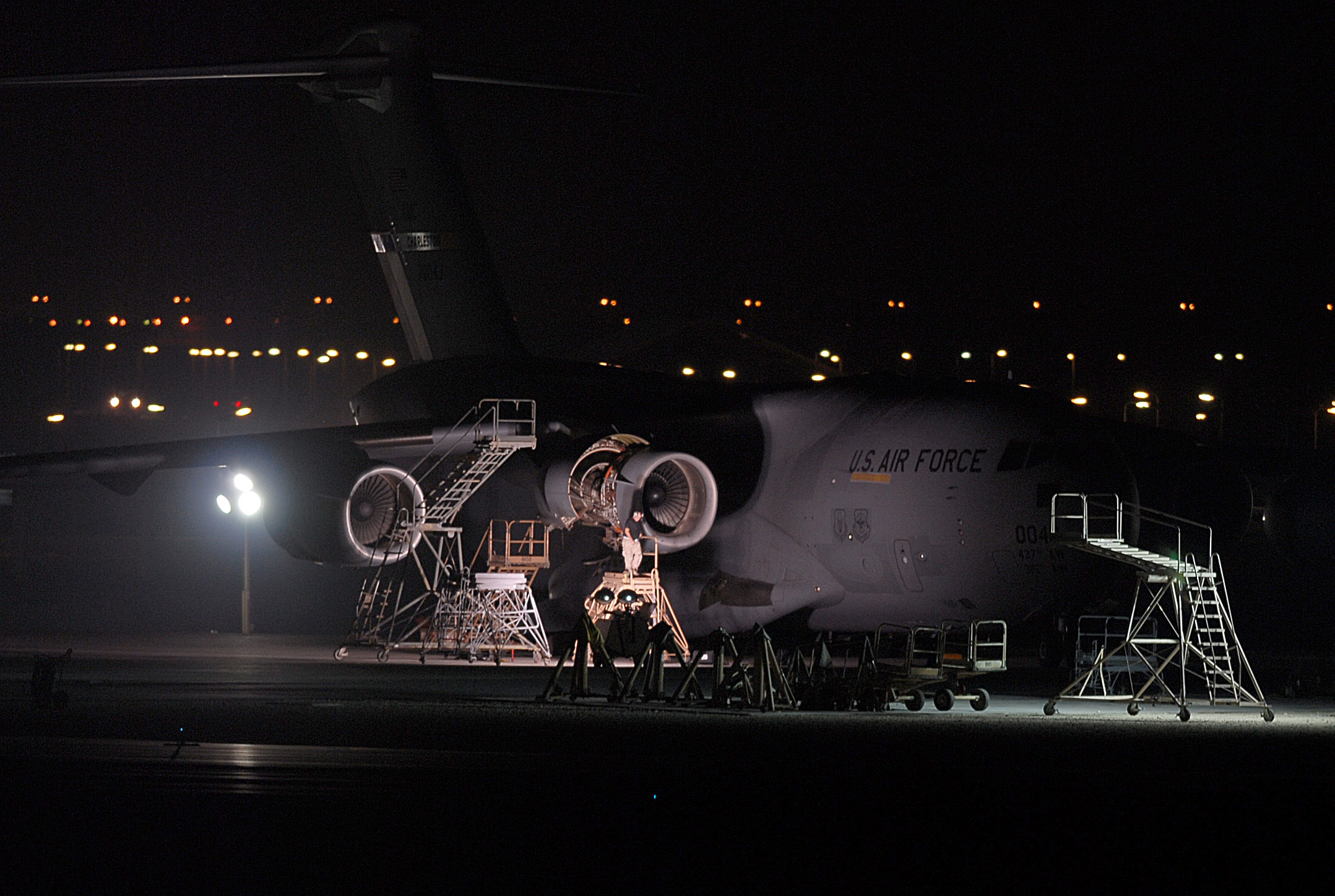 Night lights keep the mission going