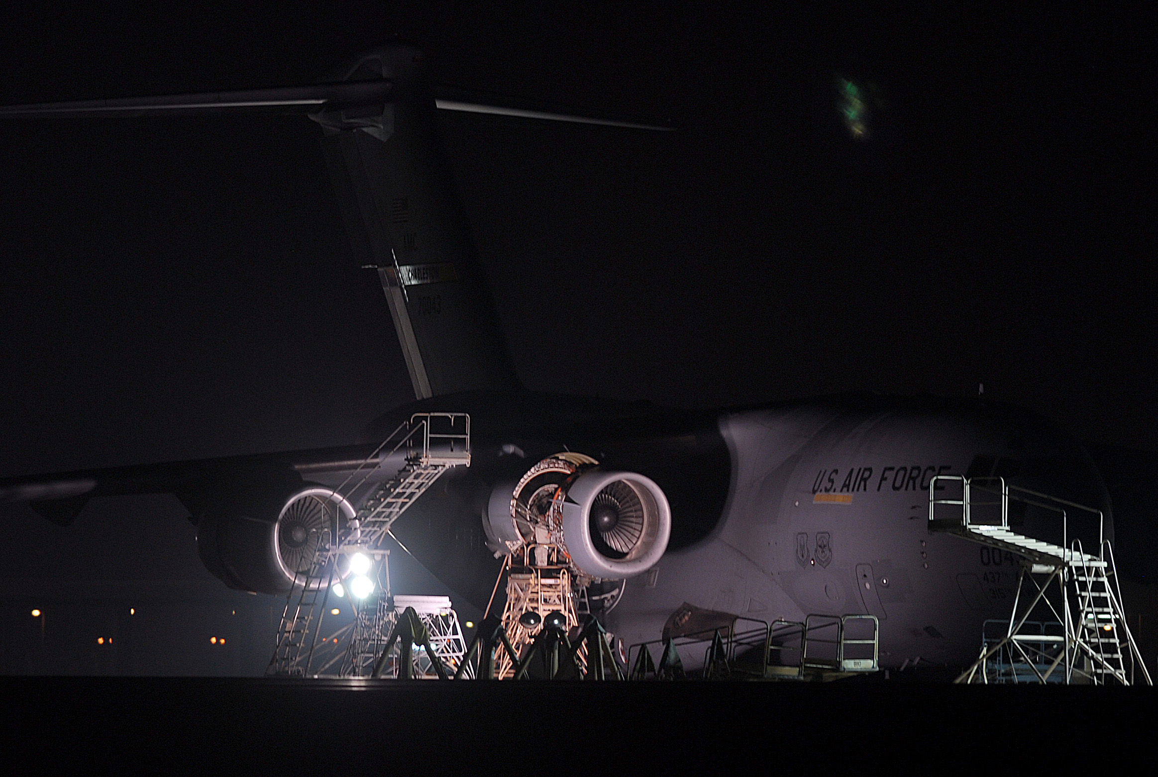 Night lights keep the mission going