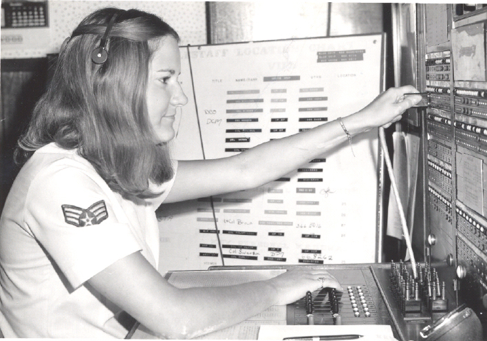 McManus "online"...Operating the telephone switchboard at Andersen AFB ...
