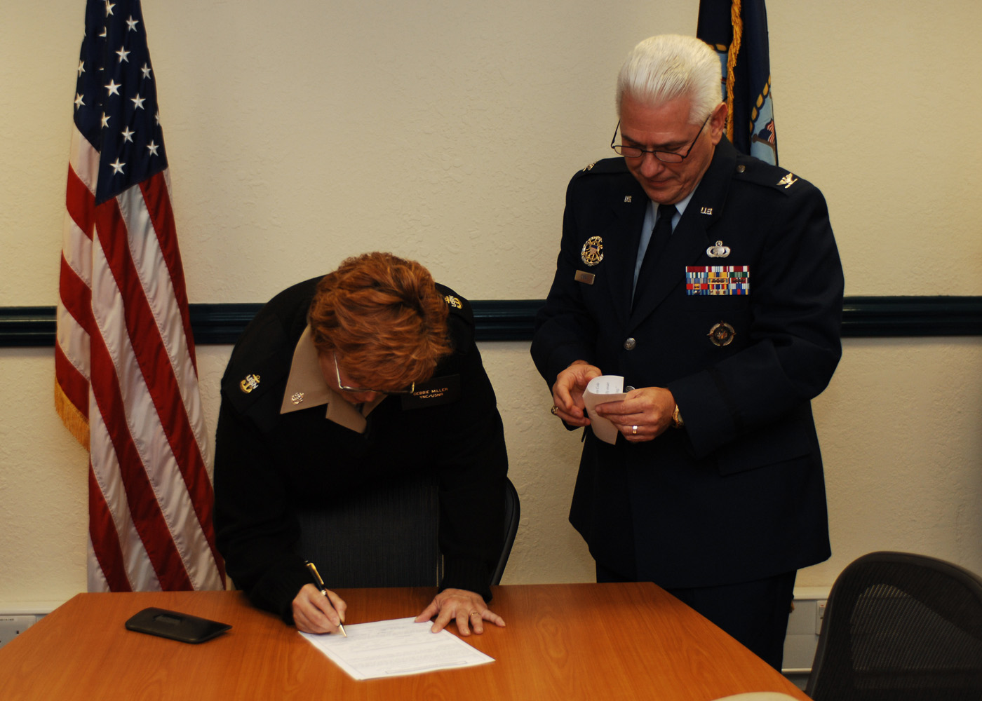 Navy Chief Petty Officer Miller Reenlistment for another six years
