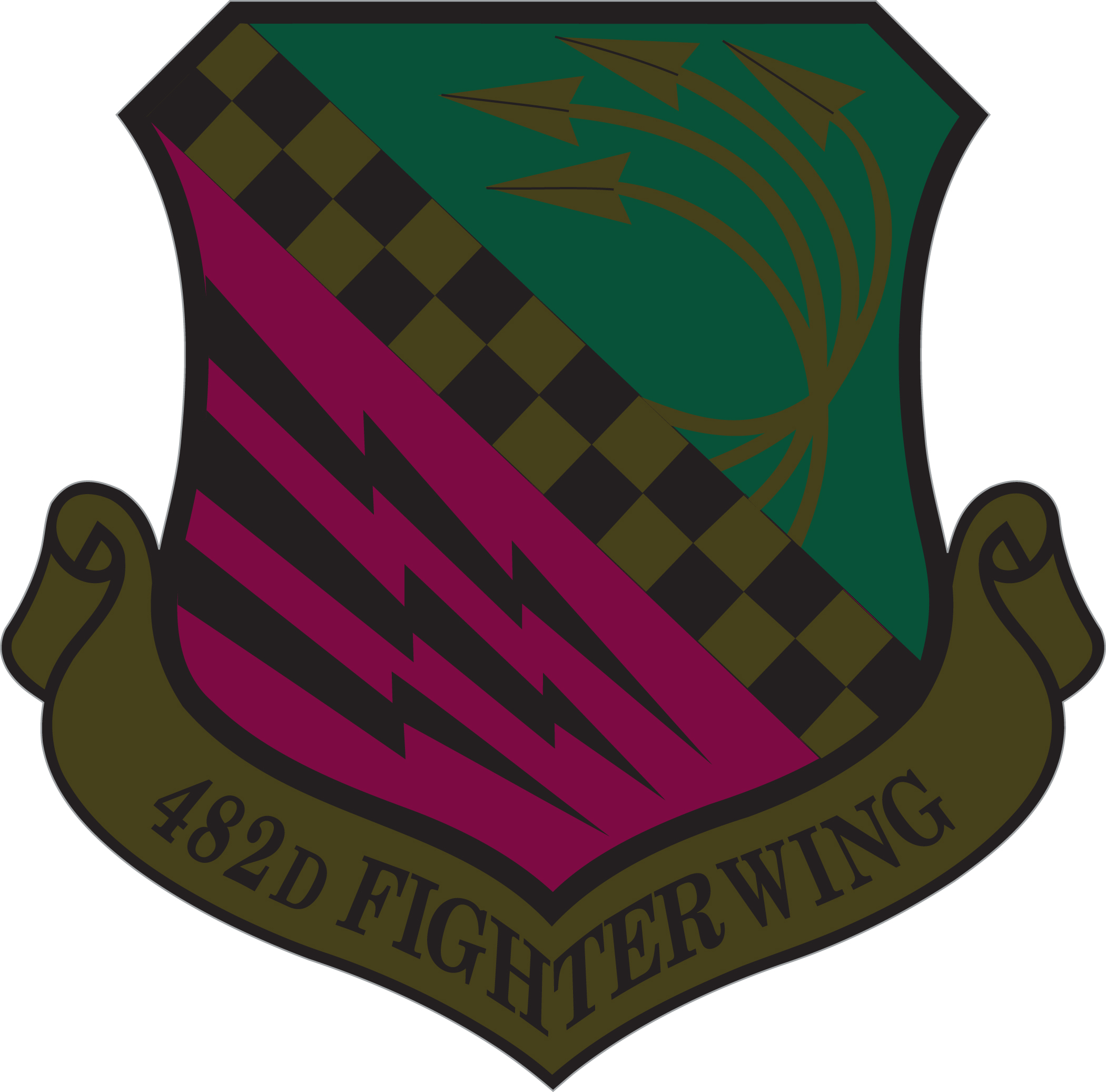 482d Fighter Wing Shield (Camouflage)