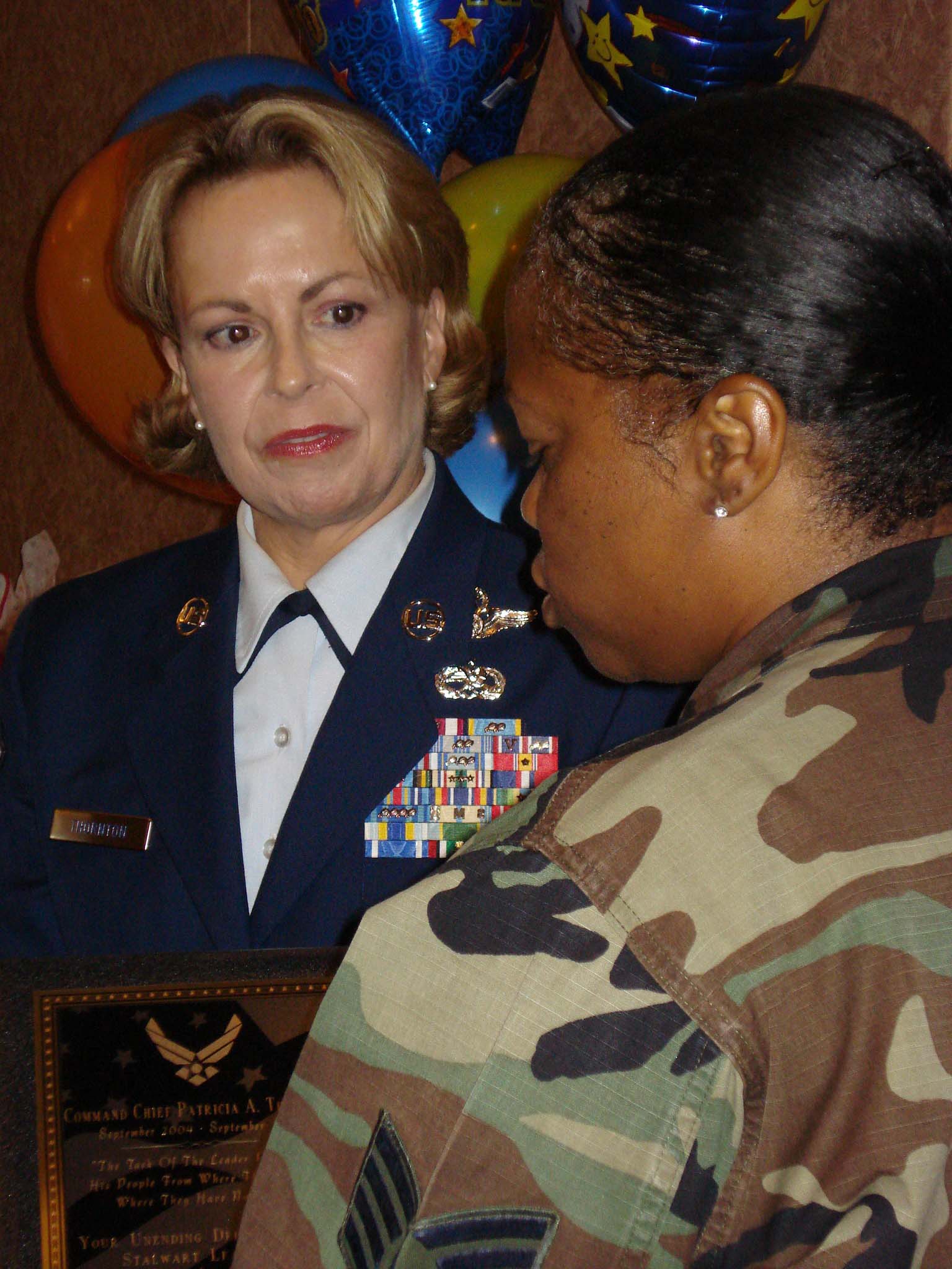Command Chief Patricia Thornton moves out, up to 4th Air Force > 349th ...