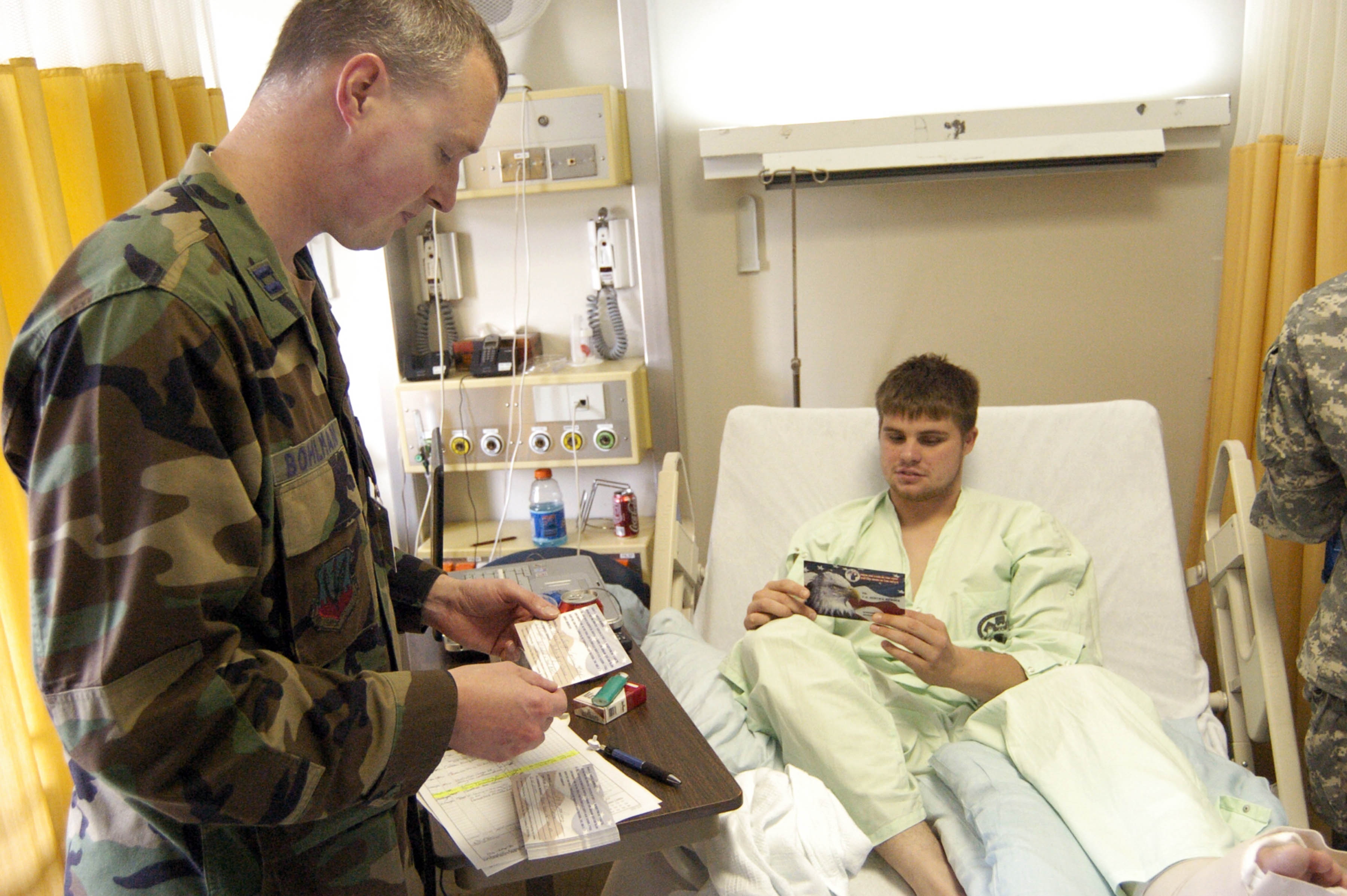 Brian Bohlman (left), a chaplain with the South Carolina Air National ...