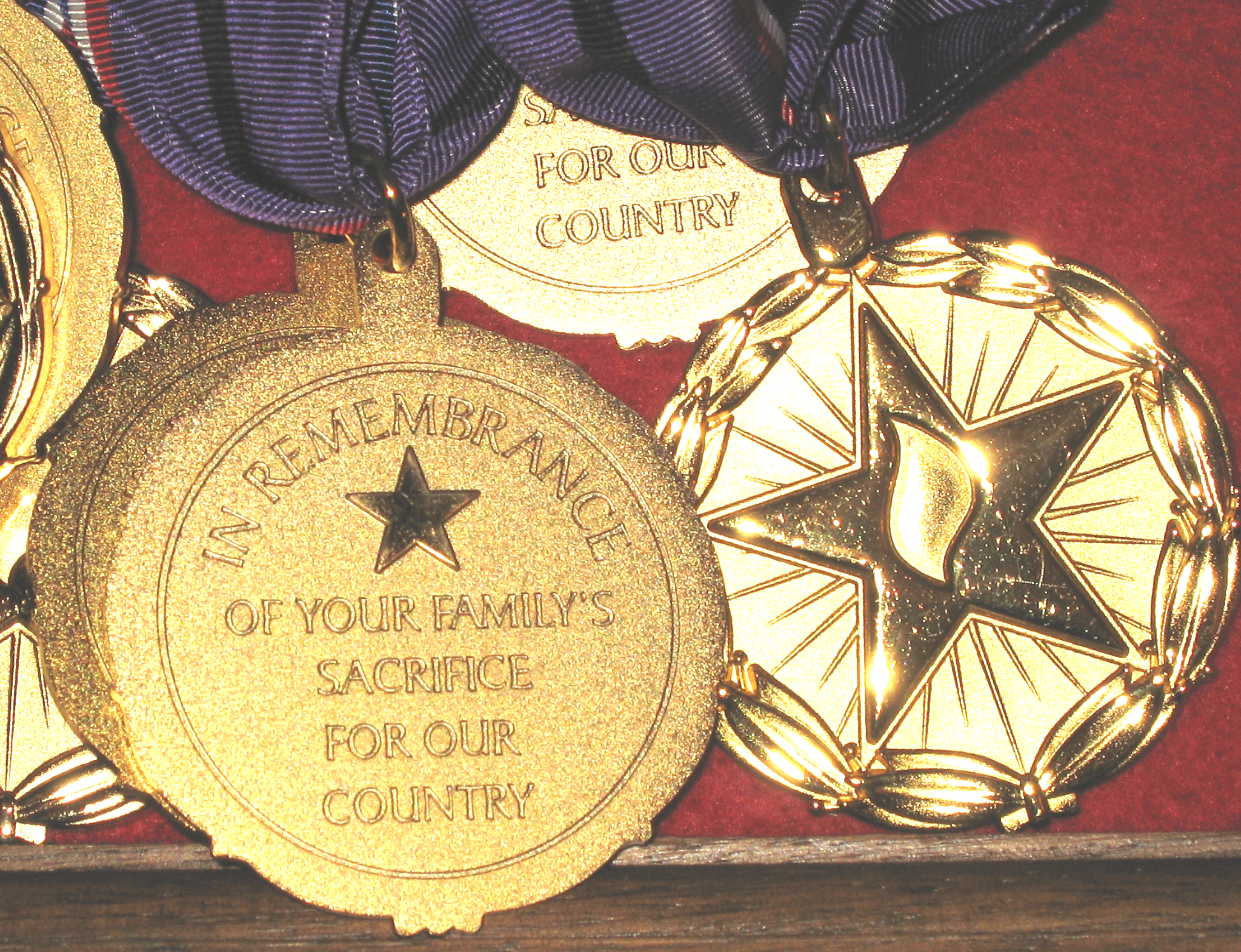 Since 2006, more than 200 Gold Medals of Remembrance like these have ...