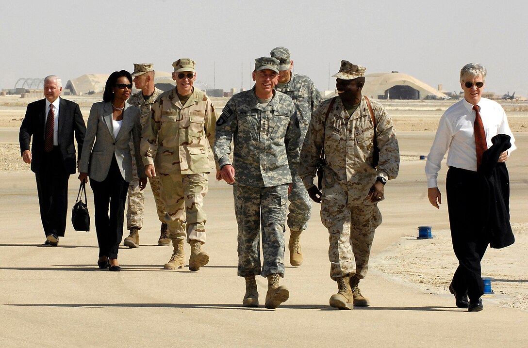 Secretary of Defense Robert M. Gates, Secretary of State Condolezza ...