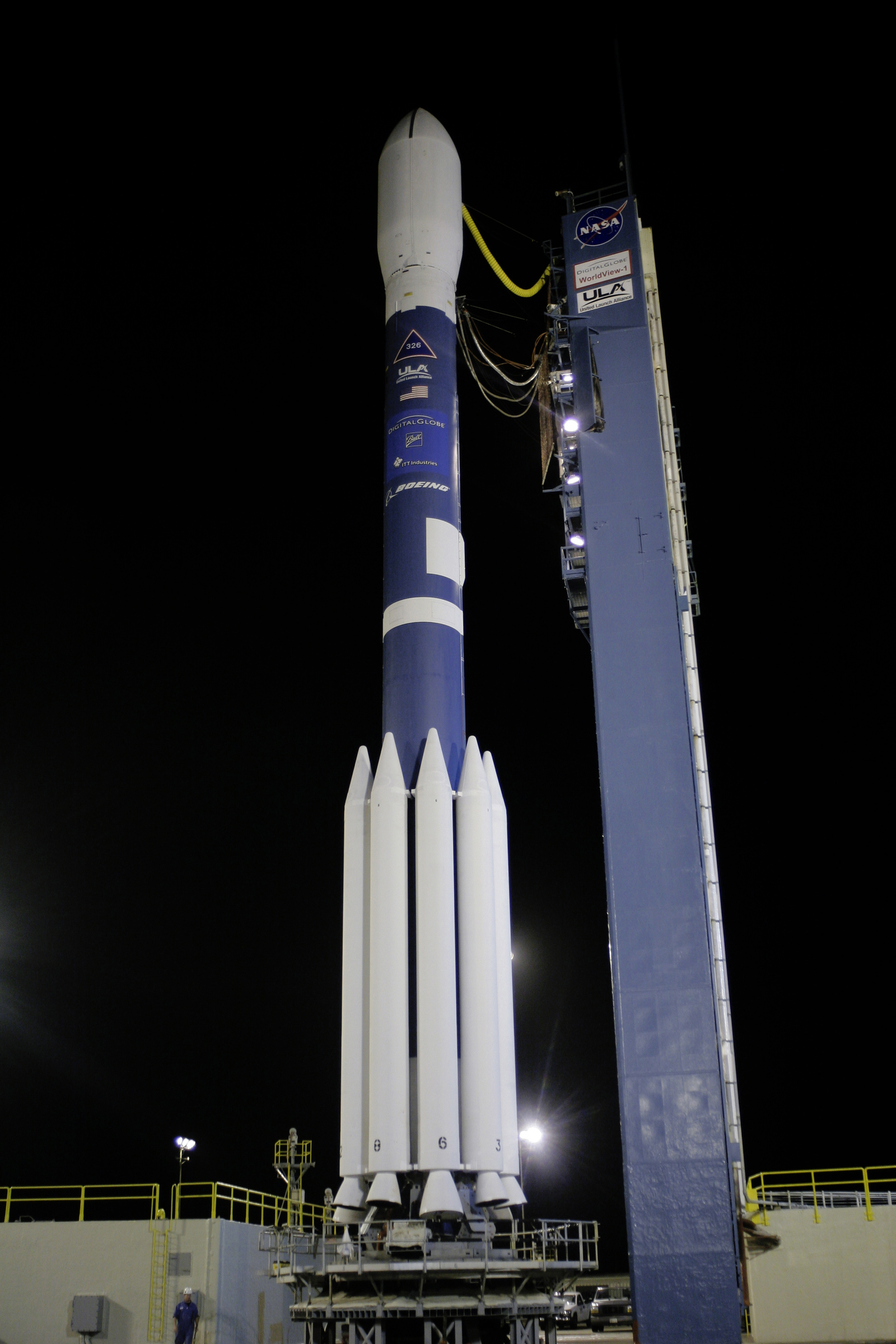 Delta II carrying World-View 1 satellite to prepare for lift off