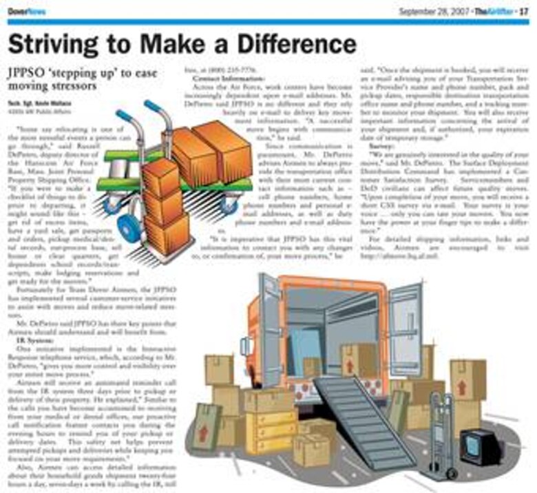 Striving to Make a Difference: JPPSO "stepping up" to ease moving ...