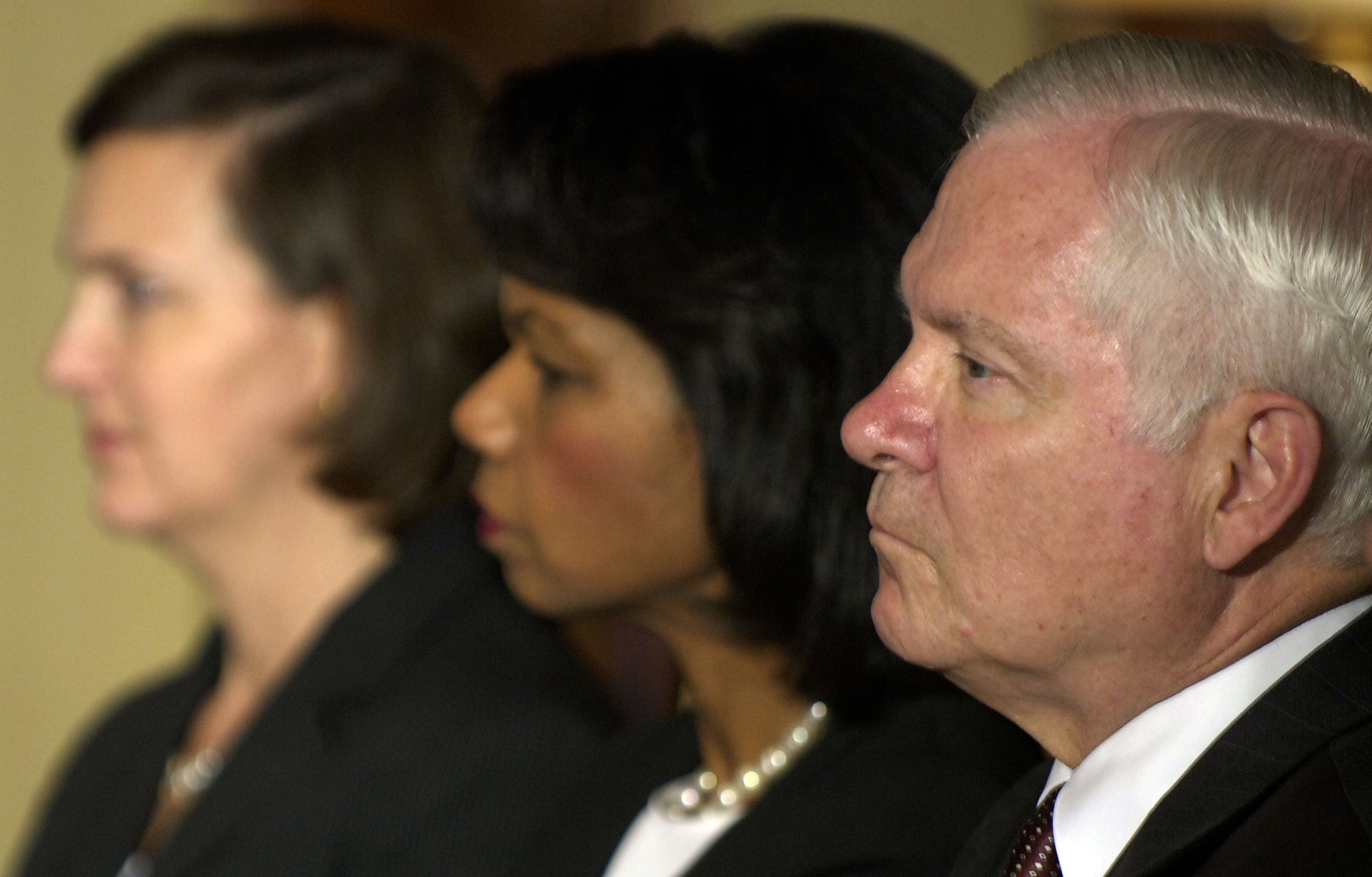 U.S. Ambassador to NATO Victoria Nuland, Secretary of State Condoleezza ...