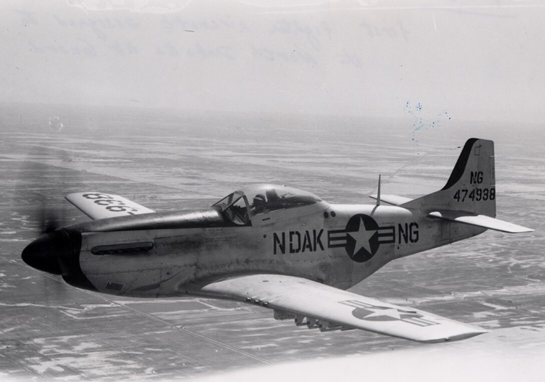 P-51 aircraft flown by the Happy Hooligans of the N.D. Air National ...
