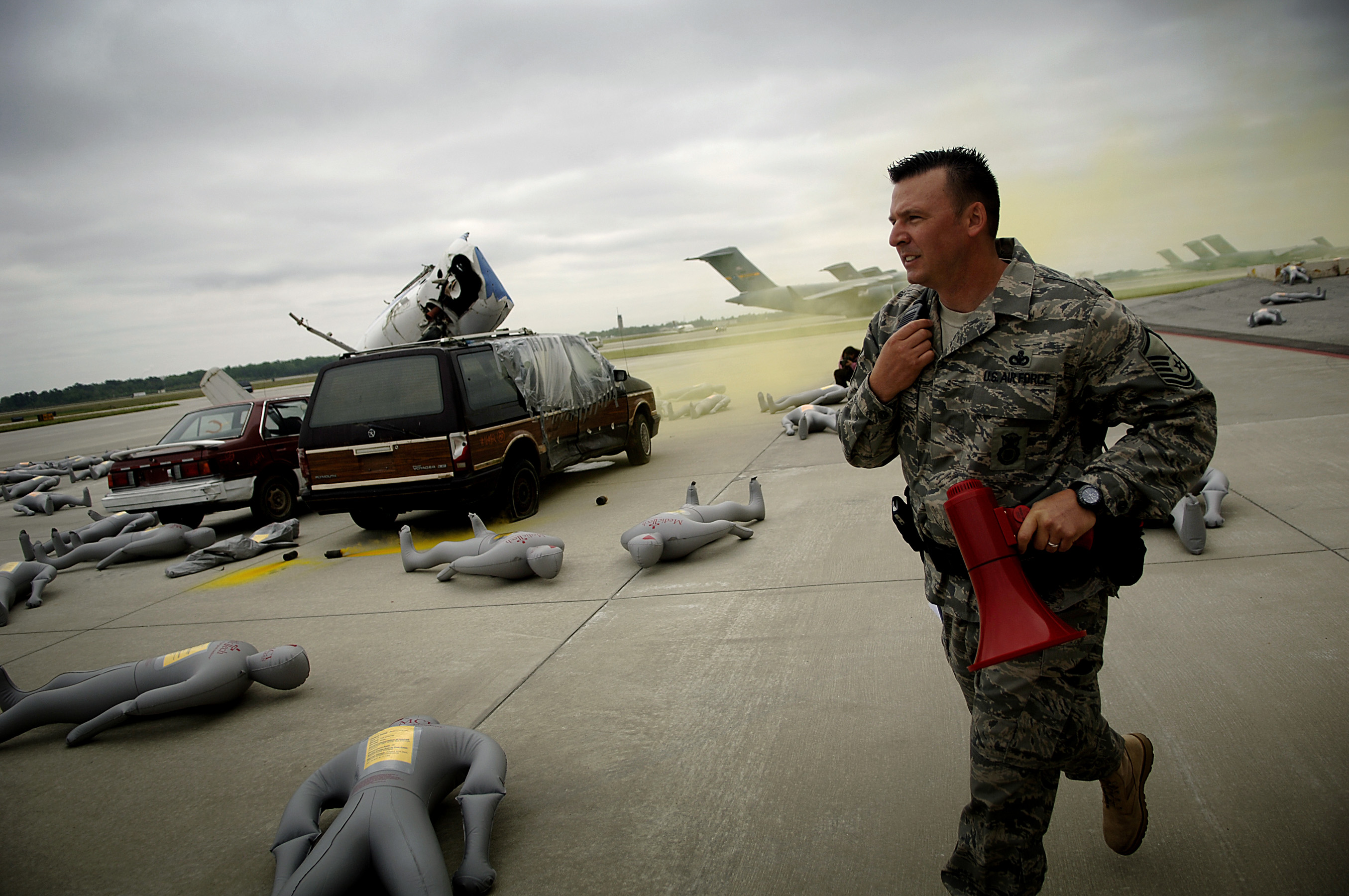 Charleston AFB Airmen prepare for the 2008 Wings Over Charleston Air Show.