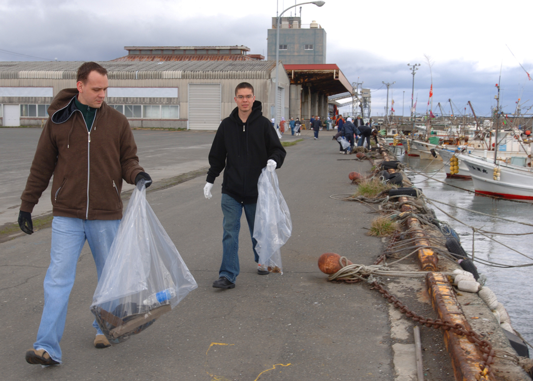 Misawa AB teams with city to clean port, beach > Misawa Air Base ...